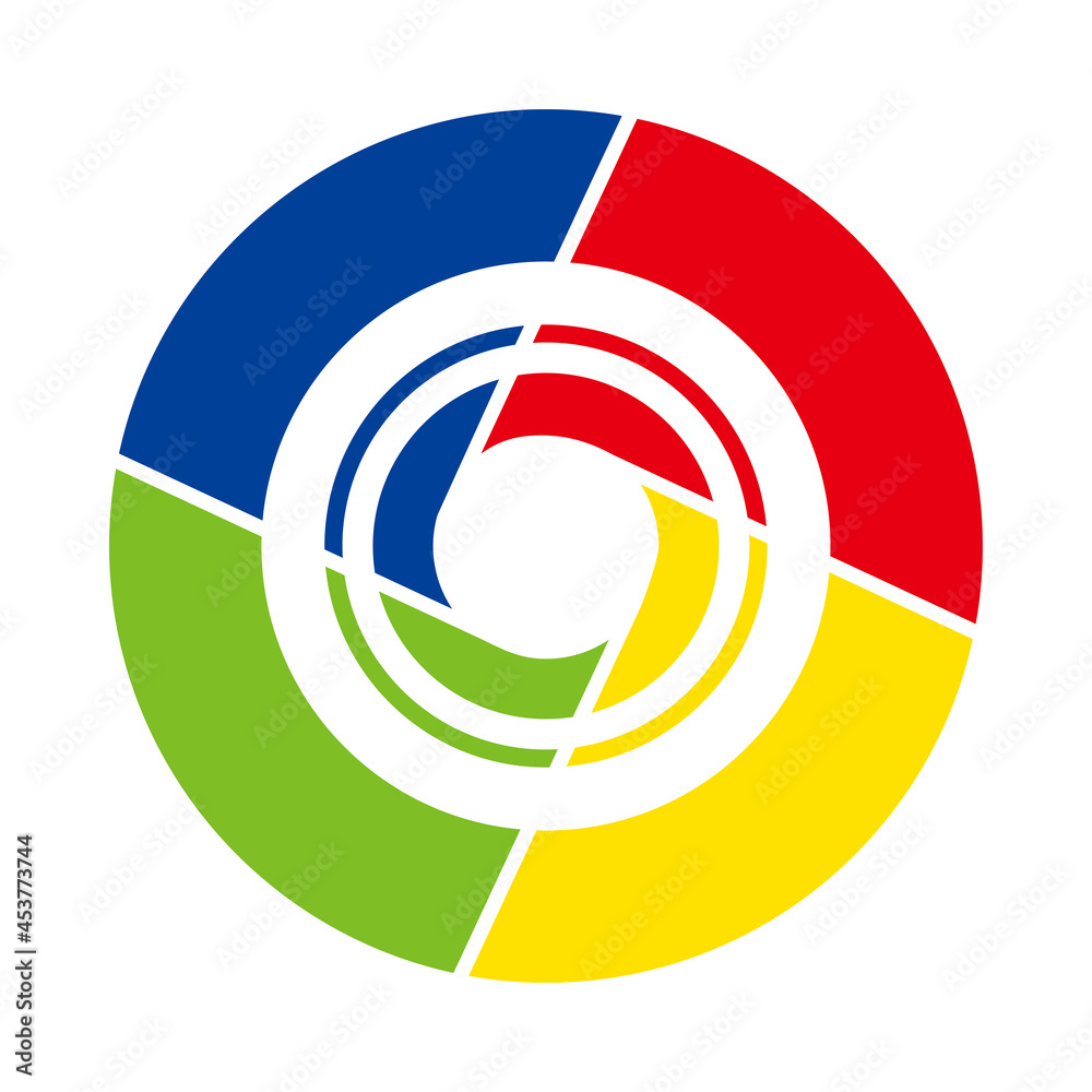 Infographics. Shutter type pie chart, chart chart, illustration, PDCA ...