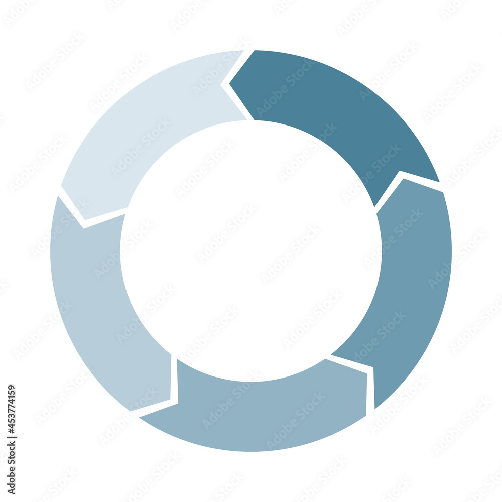 Infographics. Pie chart divided into 5 parts, charts, illustrations ...