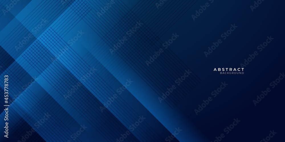 Modern blue abstract presentation background with shadow 3d layered ...