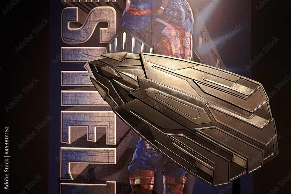 Osaka,Japan - Aug 25, 2020 : Display of Wakanda Shield show for promote ...