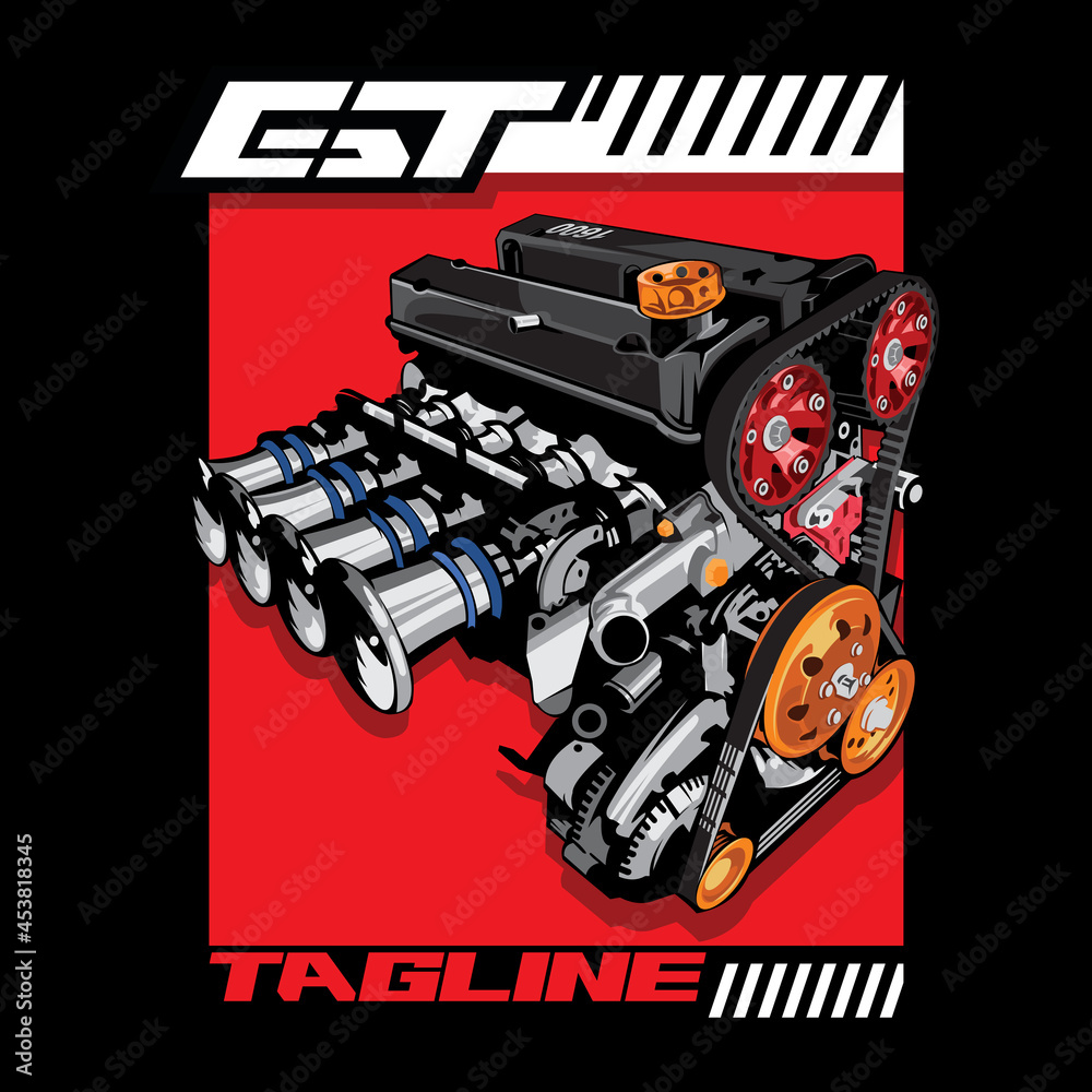 Car Engine Vector