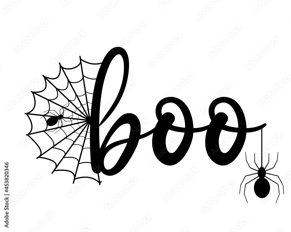 BOO SVG, halloween svg, Halloween shirt, spiderweb svg, Spider Svg ...