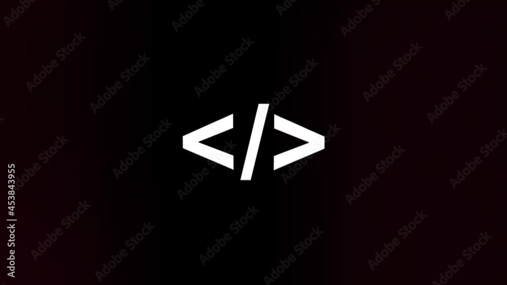 Coding Code Html Programming Language Icon With Glitch Art Effect Retro Futurism 80s 90s