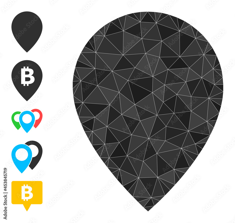 Triangle map marker polygonal symbol illustration, and similar icons ...
