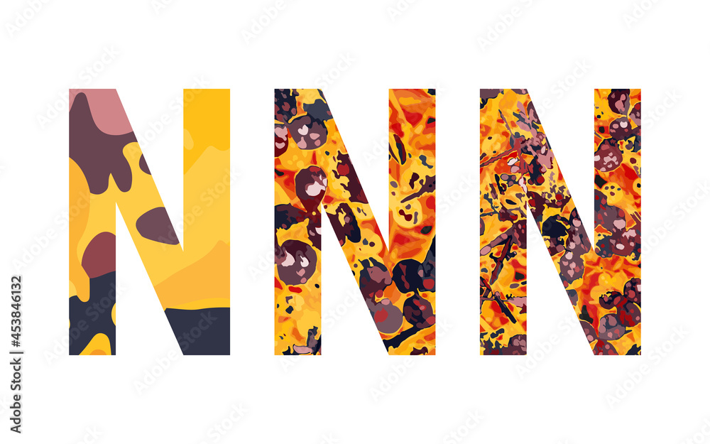 font, abc, alphabet, letter, business, letter N, set, creative, yellow ...