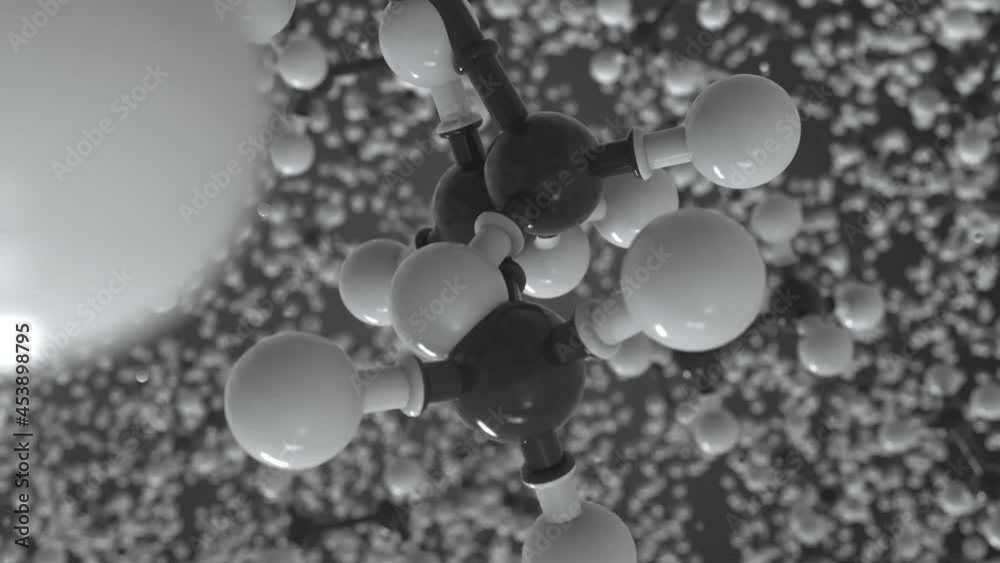 Ethane molecule, conceptual molecular model. Chemical looping 3d ...