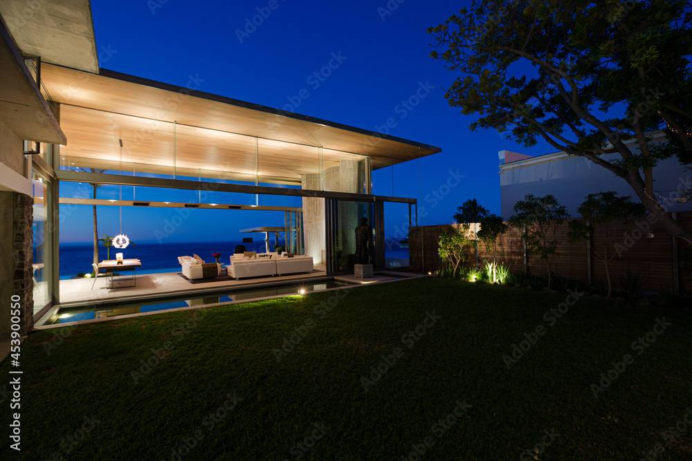 Backyard of modern house Stock Photo | Adobe Stock