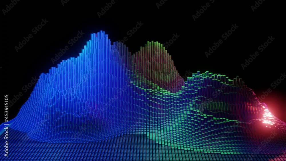 Vidéo Stock Colorful Bar graphs rising , falling . Transforming ...