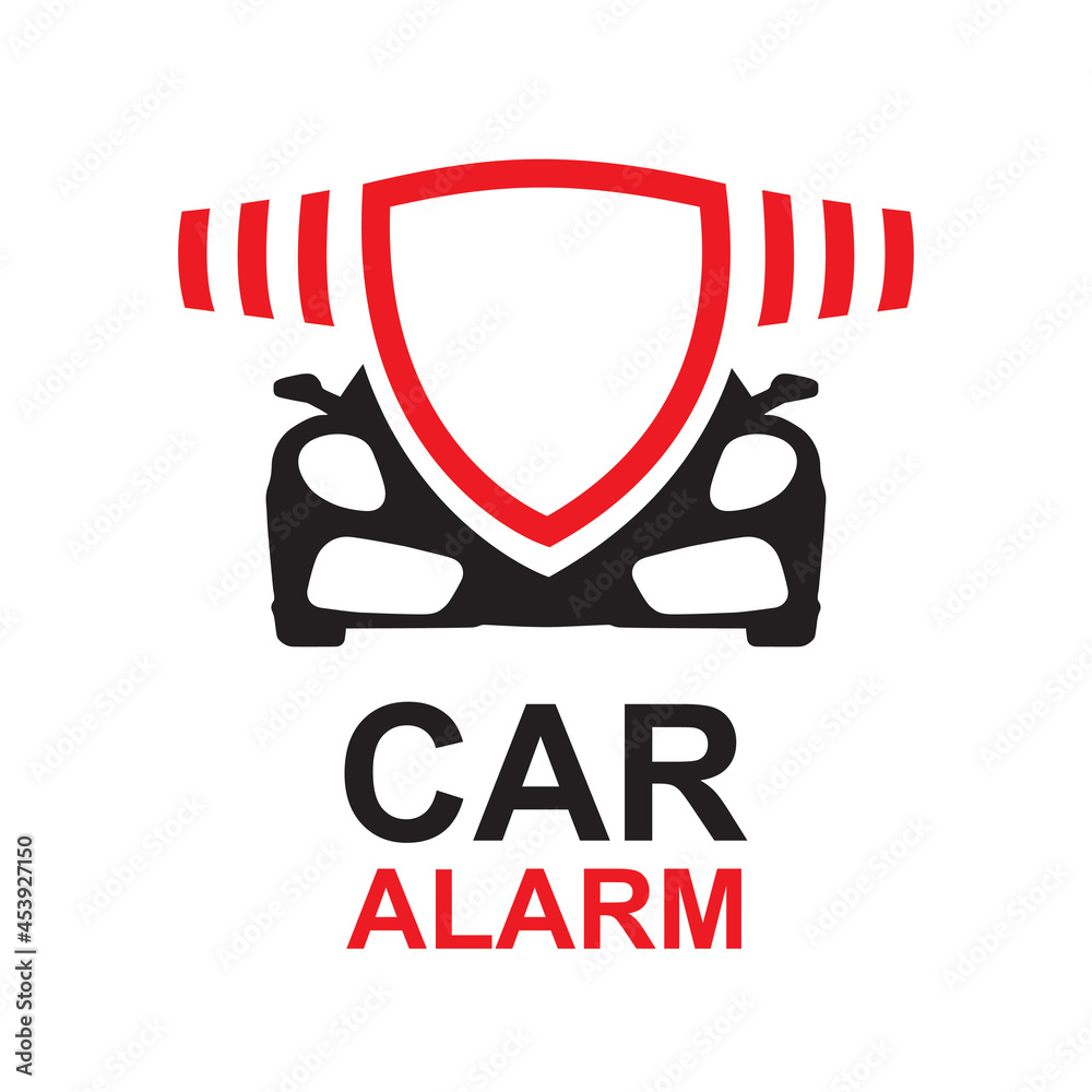 vector logo of the car alarm installation service Stock Vector | Adobe ...