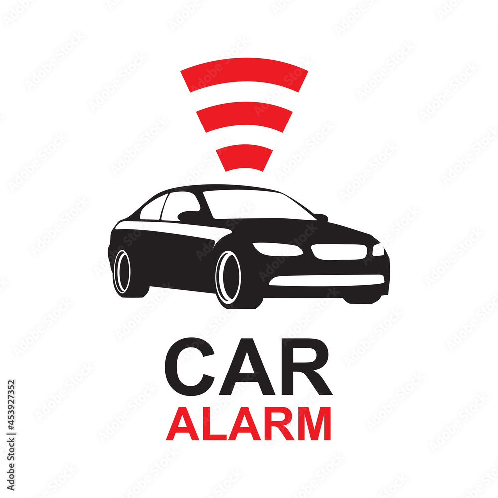 vector logo of the car alarm installation service Stock Vector | Adobe ...