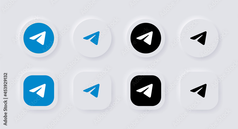 telegram logo for social media icons in neomorphism buttons - telegram ...