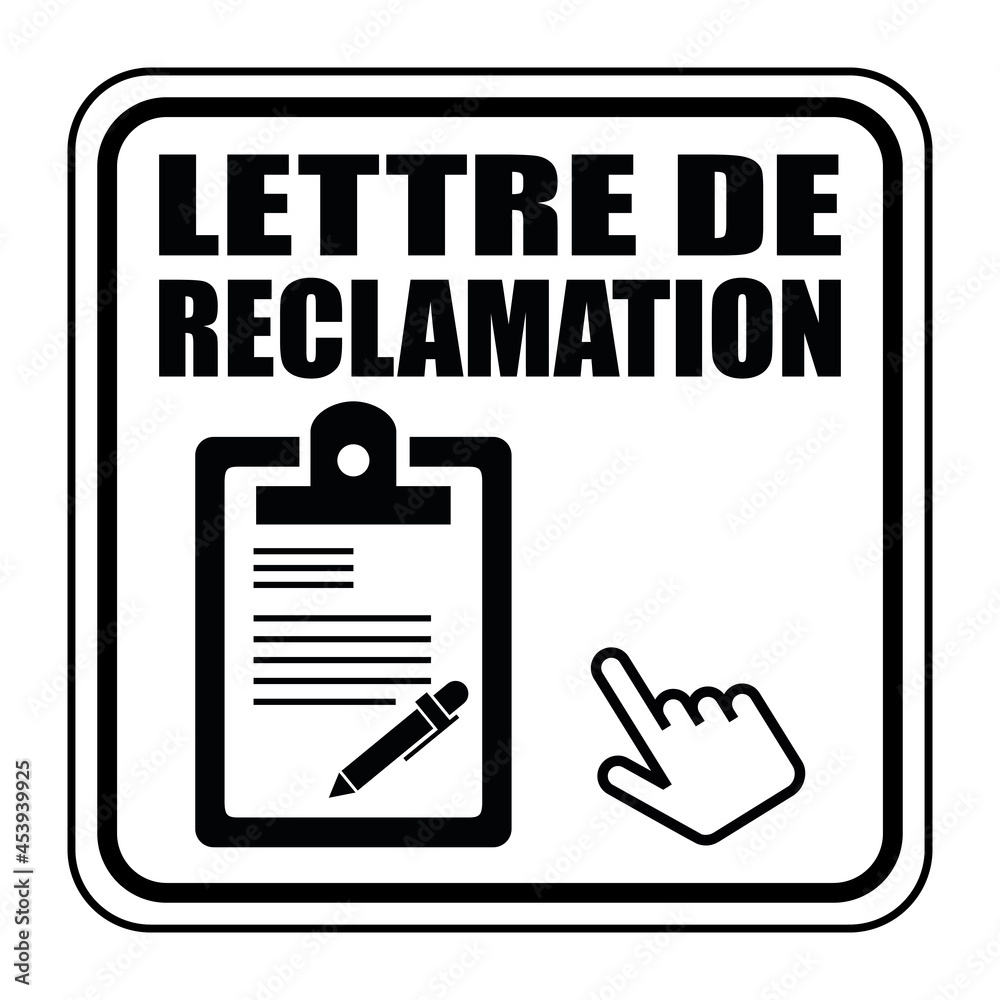Logo lettre de réclamation. Stock-Vektorgrafik | Adobe Stock