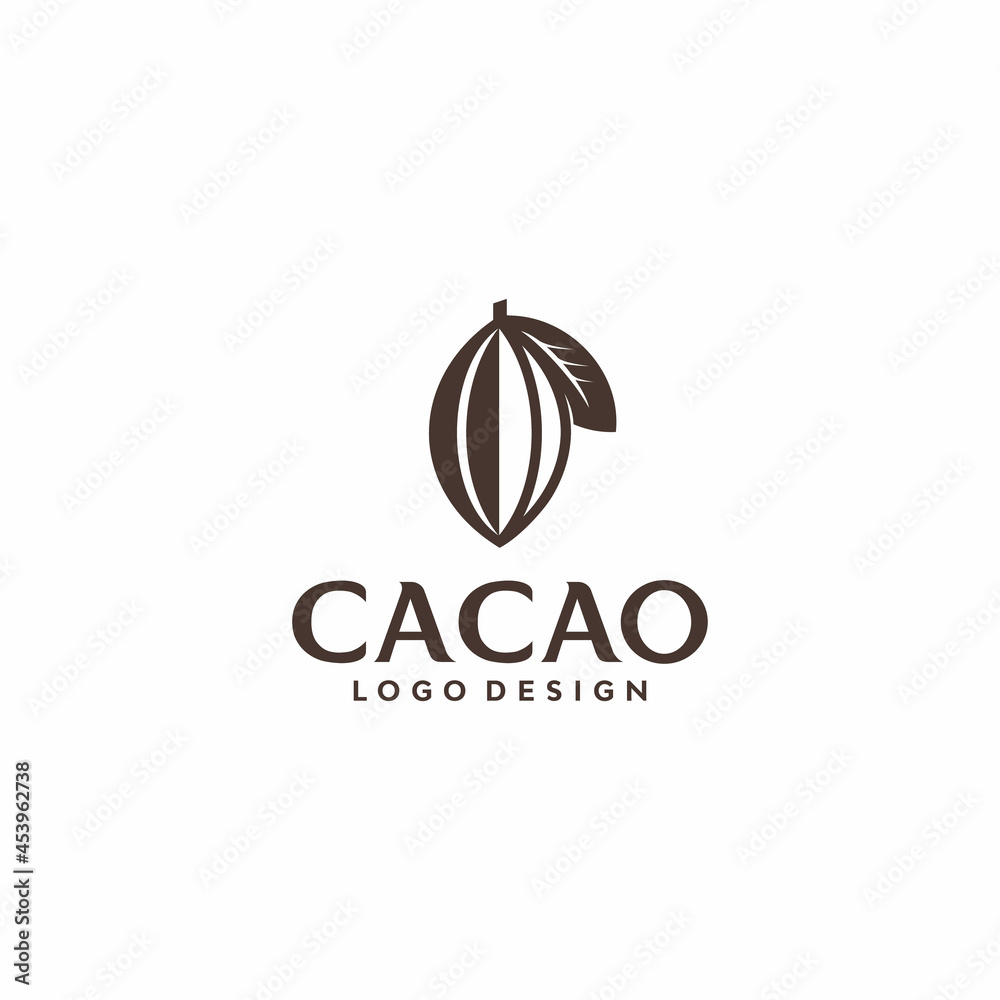 Vetor de illustration cacao fruit logo design vector do Stock | Adobe Stock Vetor de illustration cacao fruit logo design vector do Stock | Adobe Stock