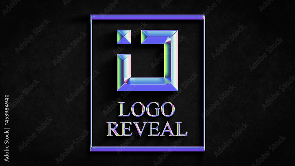 Simple Holographic Logo Reveal Stock Template | Adobe Stock