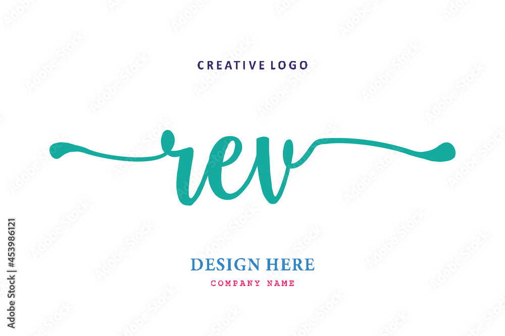 REV lettering logo is simple, easy to understand and authoritative ...