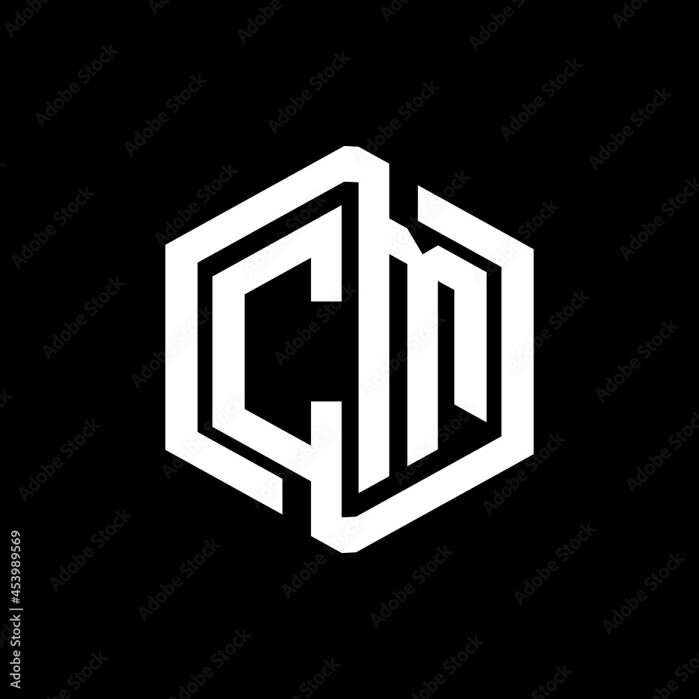 CM letter logo design with black background in illustrator, vector logo ...