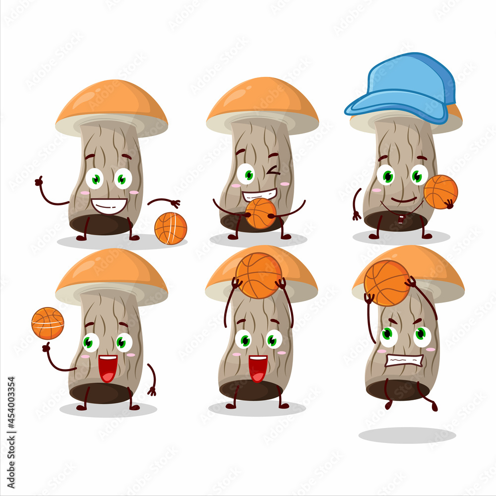 Talented scaber stalk cartoon character as a basketball athlete Stock ...