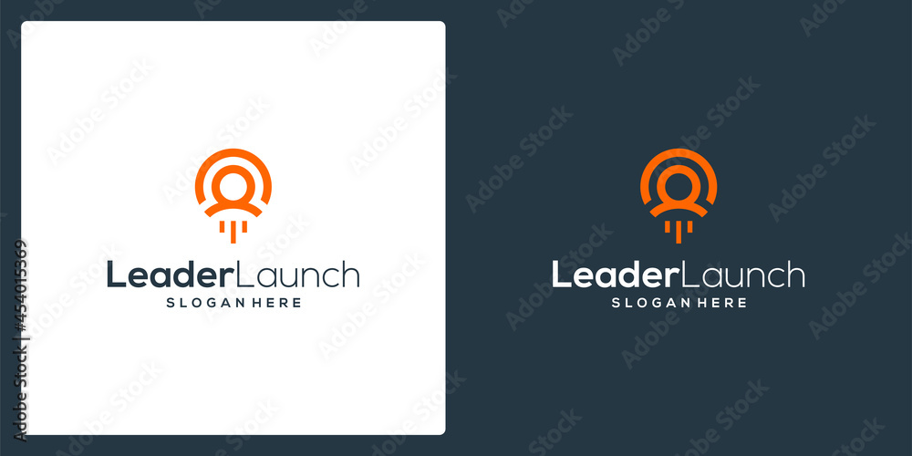 inspiration for the shape of a leader's logo and launch logo. premium ...