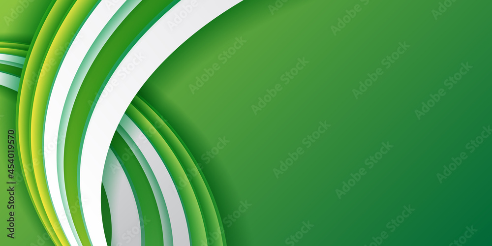Simple green abstract presentation background with waves Stock Vector ...