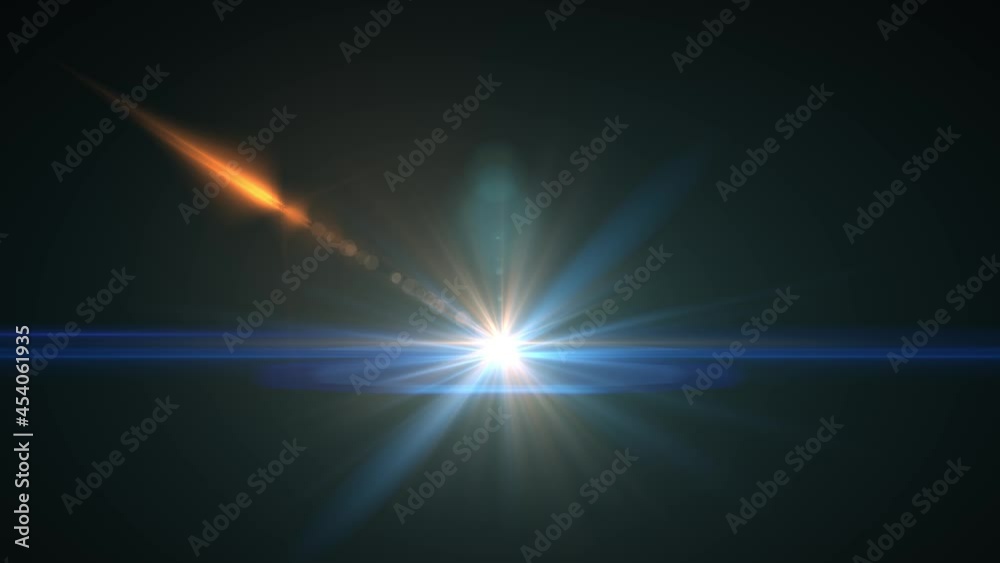 Optical Light Lens Flare Background Fade In And Out/ 4k animation of ...