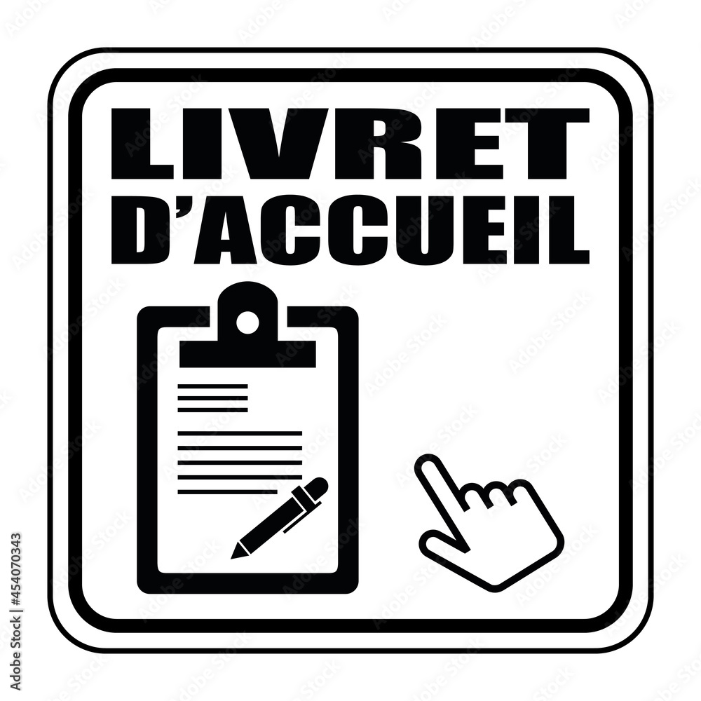Logo livret d'accueil. Stock Vector | Adobe Stock