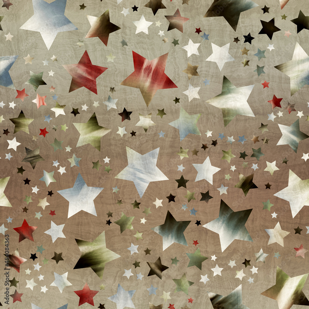 Seamless pattern of star motif in intricate colors and texture. High ...