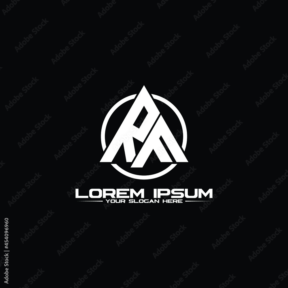 Letter RF triangle logo design vector Stock Vector | Adobe Stock
