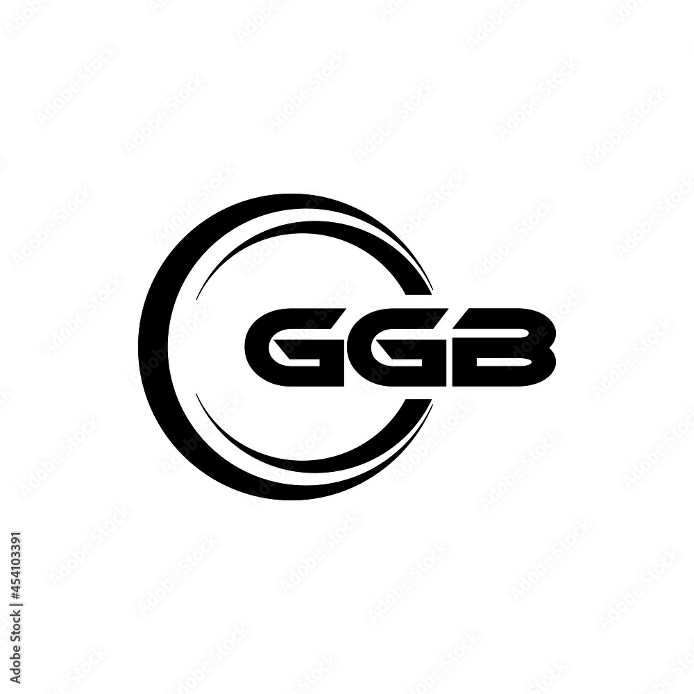 GGB letter logo design with white background in illustrator, vector ...
