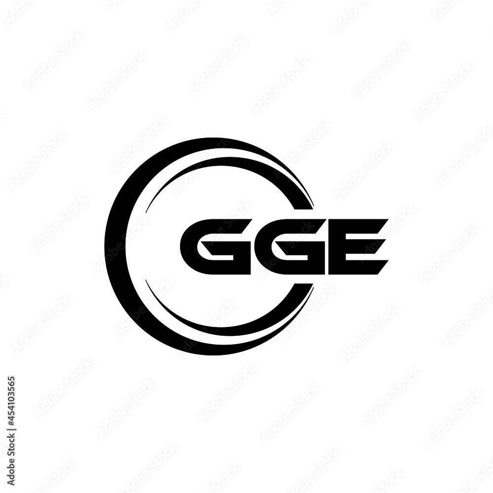 GGE letter logo design with white background in illustrator, vector ...