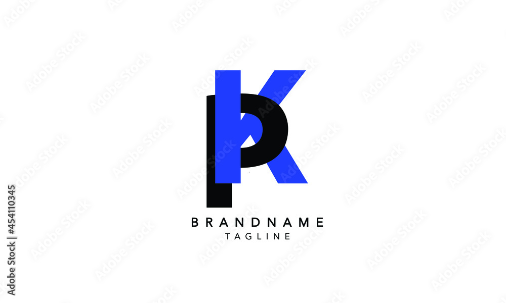 Alphabet letters Initials Monogram logo KP, KP INITIAL, KP letter Stock ...