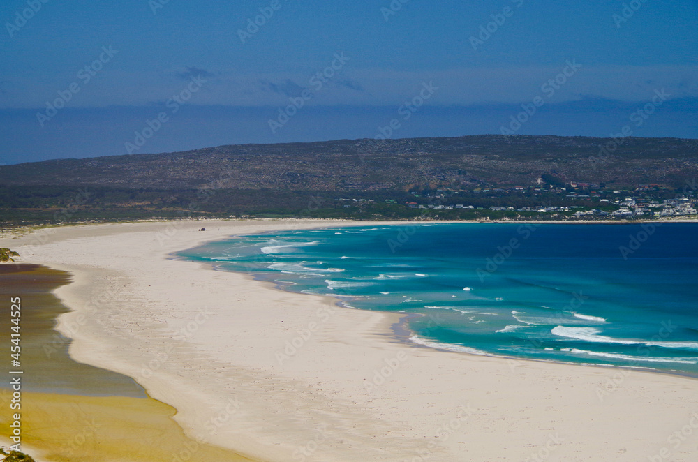 Breathtaking scenic view of beautiful sandy beaches and rocky bays on ...