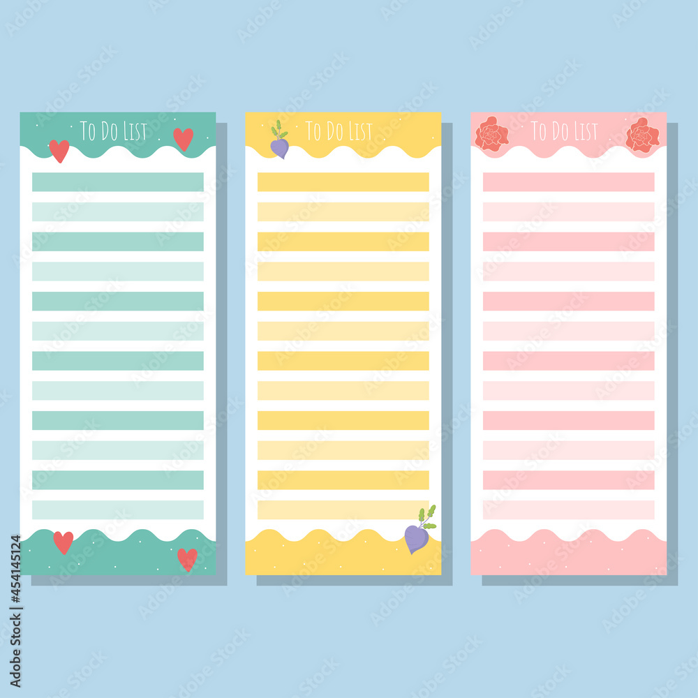 Sticky note set. Cute paper notes. Stationary set. Scrapbook notes and ...