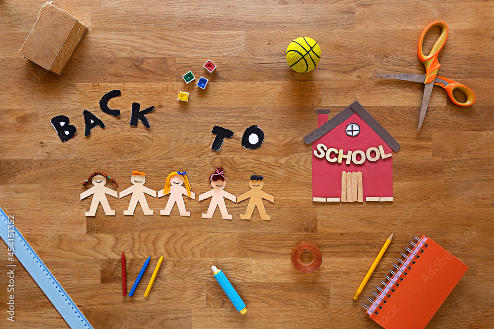 Racial school segregation illustrated through a caucasian ethnicity ...