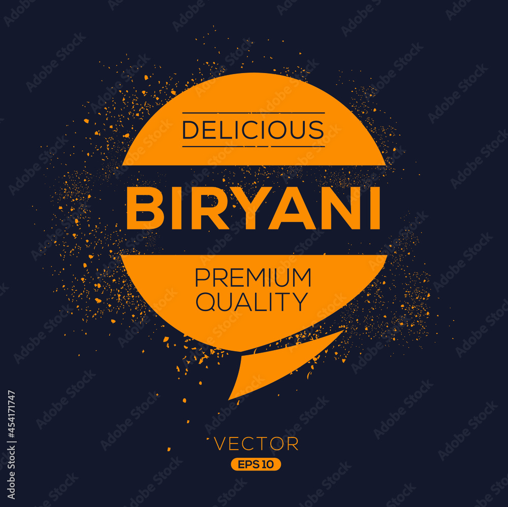 Creative (Biryani) logo template, Biryani sticker, vector illustration ...