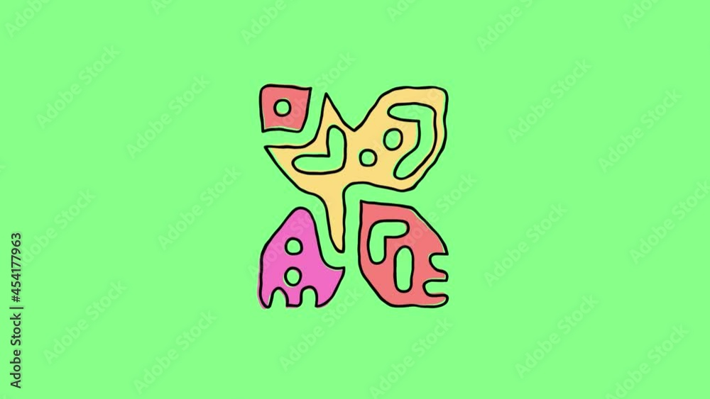 Letter X. 4K video. Isolated on green screen background, chroma key ...