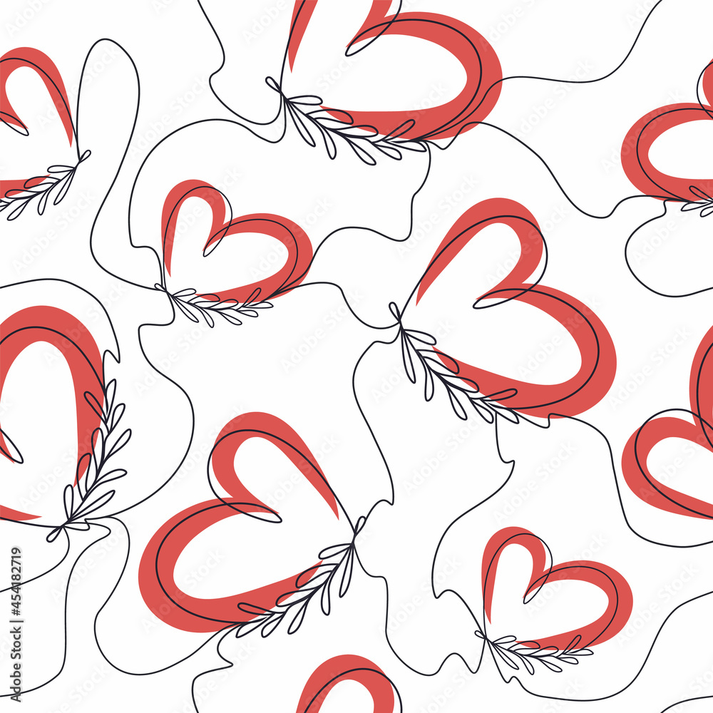 seamless pattern for drawing a paper plane with a one line. A ...