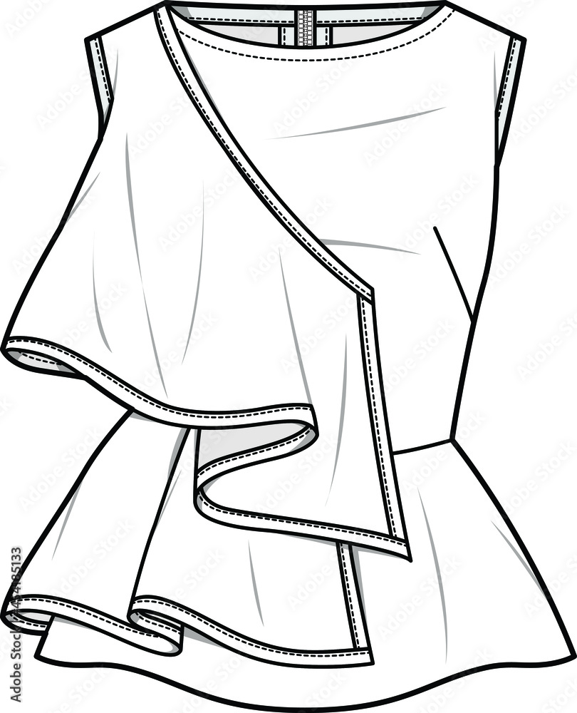 How To Draw Cascading Ruffles