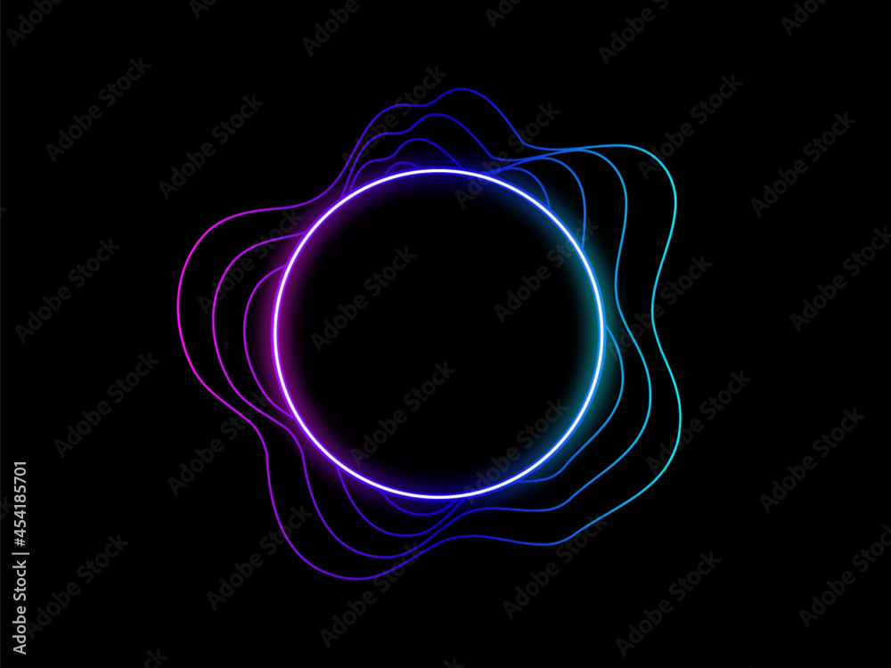 Abstract colorful circle round design template. Abstract spiral shaped ...