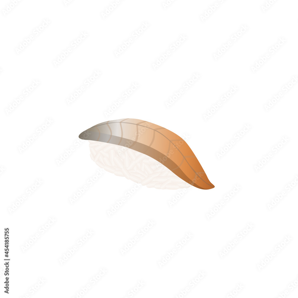 Unagi nigiri vector illustration. Eel nigiri vector illustration on transparent background ...