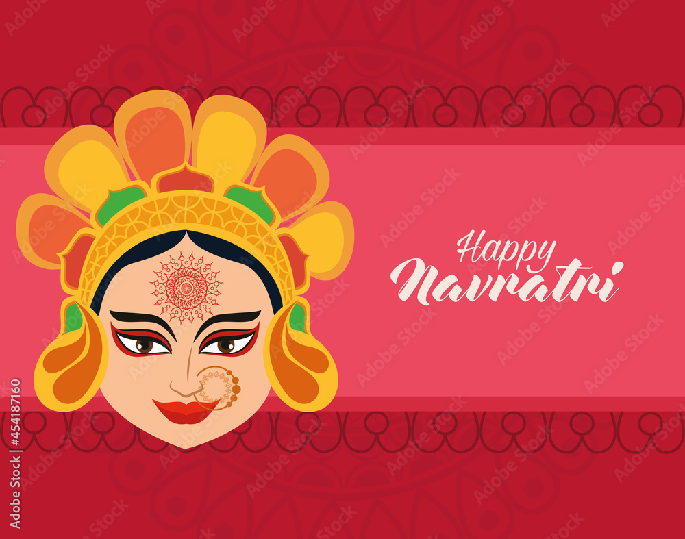 happy navratri poster Stock Vector | Adobe Stock