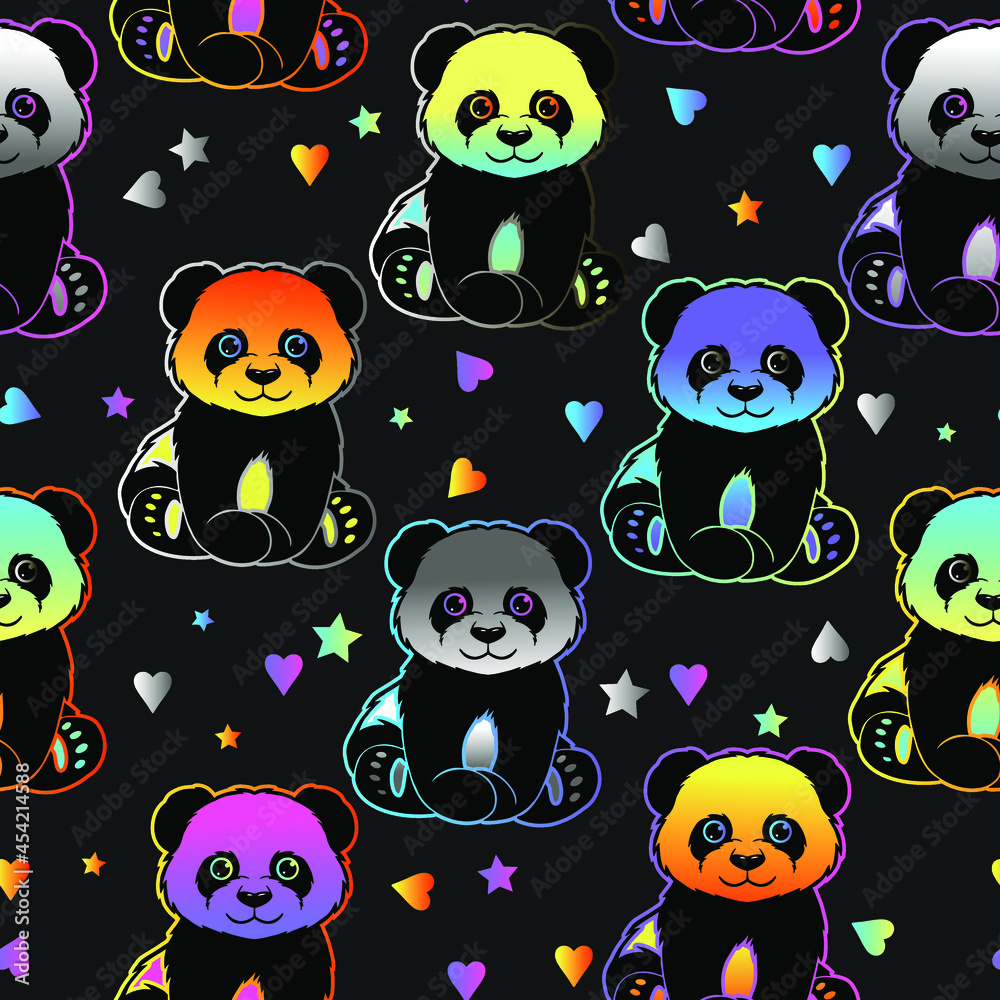 Rainbow Panda Wallpaper