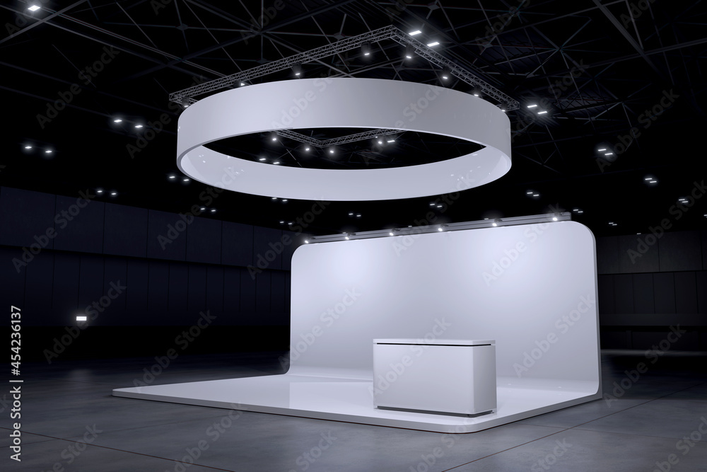 Exhibition stand for mockup and Corporate identity,Display design.Empty ...