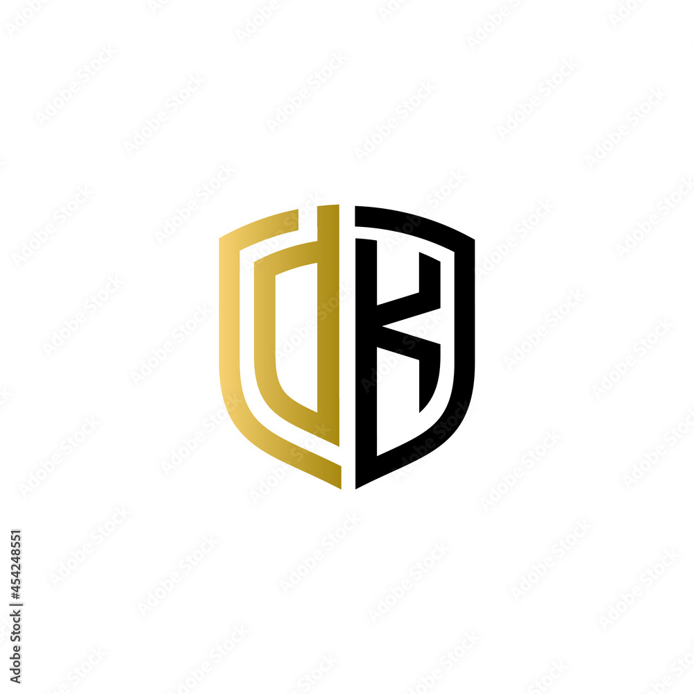 dk shield logo design vector icon Stock Vector | Adobe Stock