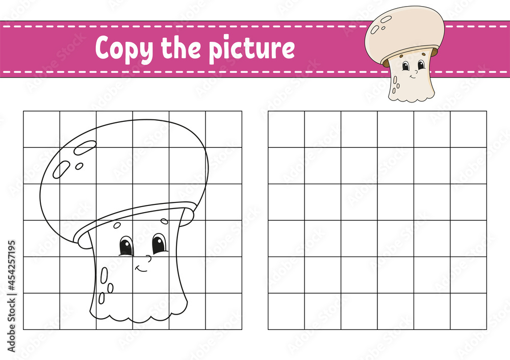 Copy the picture. Coloring book pages for kids. Education developing ...