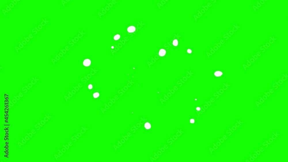 Cartoon FX Smoke Explosion on the green screen background. 4K video ...