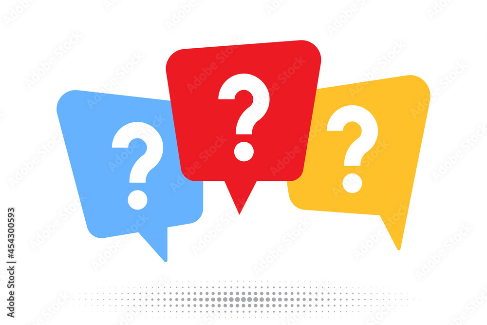 Message box with question mark icon Stock Vector | Adobe Stock