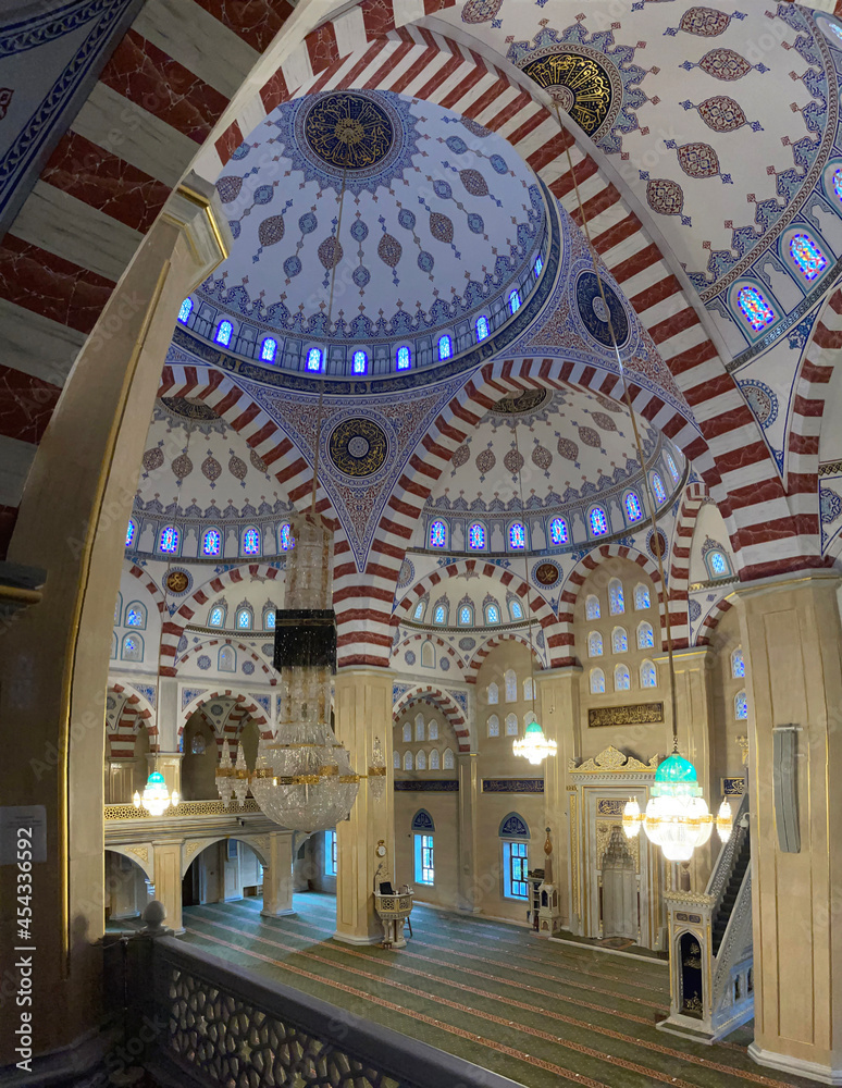 23 of July 2021 - Grozny, Chechen Republic, Russia: Prayer hall of ...