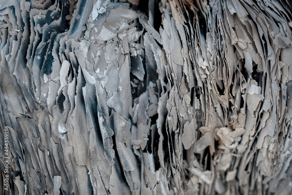 Paper ash, damaged pages close up. Paper destroyed by fire, ash ...