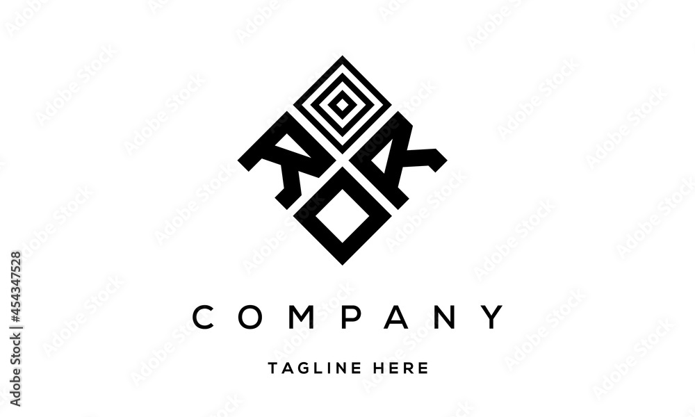 RRO three latter logo design Stock Vector | Adobe Stock