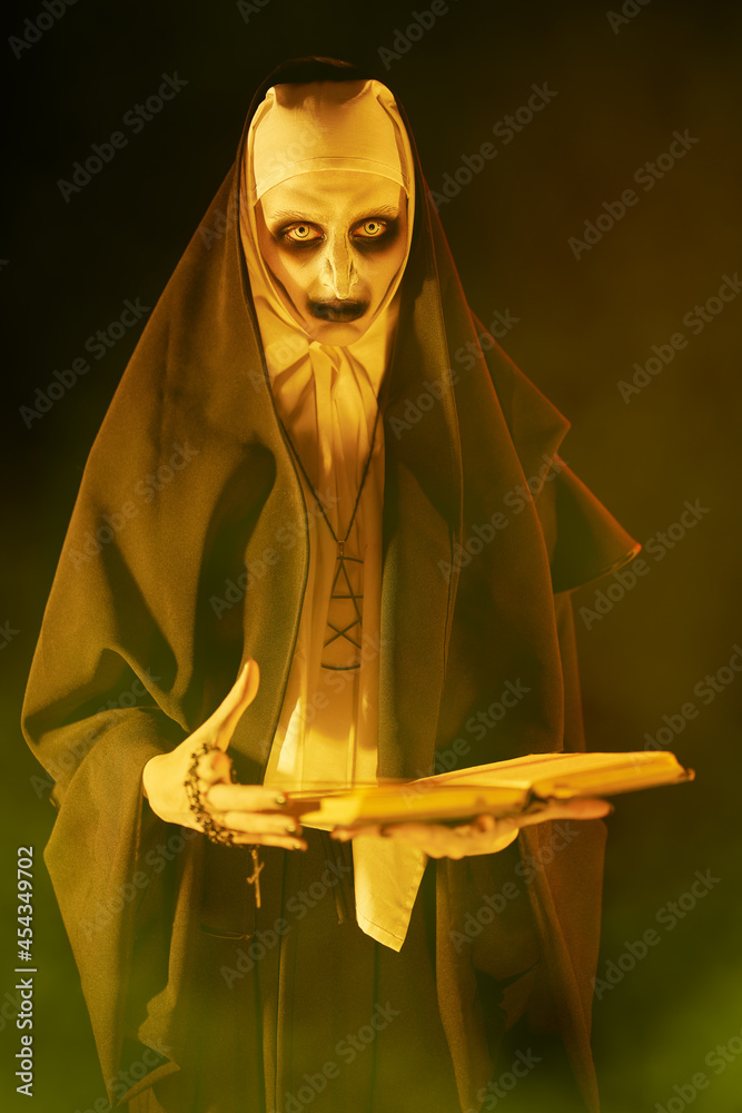 evil cursed nun Stock Photo | Adobe Stock